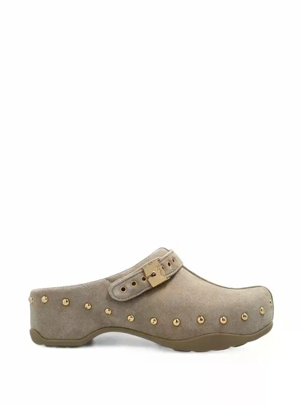 DR. SCHOLL'S SHOES Pescura Phoebe Studded Heel Mules - Neutrals