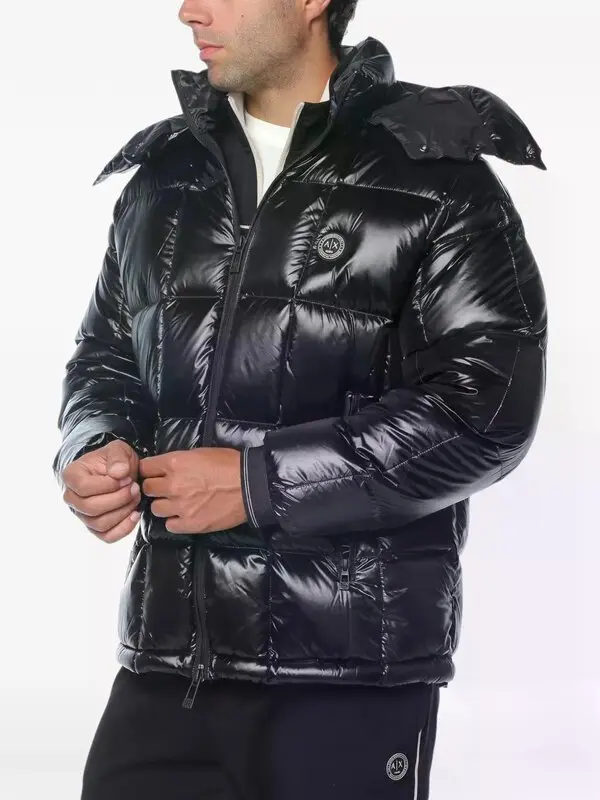 Armani Exchange Quilted Hooded Jacket