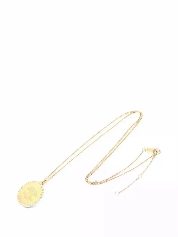 Celine 2020s Triomphe-medal Necklace - Gold