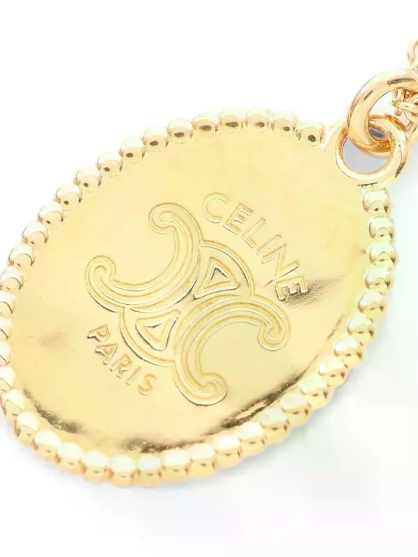 Celine 2020s Triomphe-medal Necklace