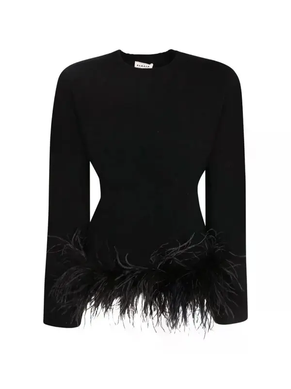 P.a.r.o.s.h Lestat Feather-trim Sweater