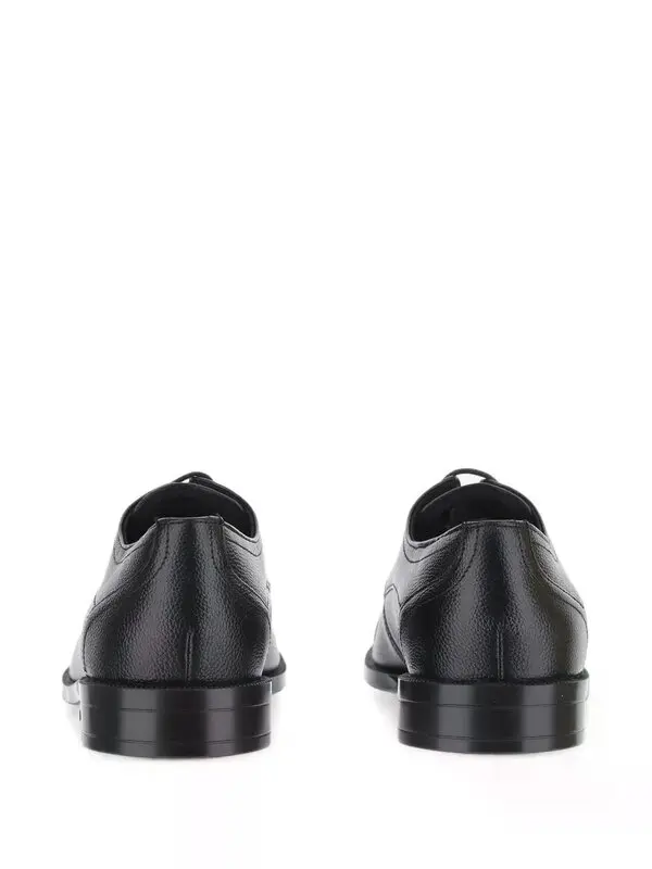 BOSS Derby Shoes In Grained Leather With Cap Toe
