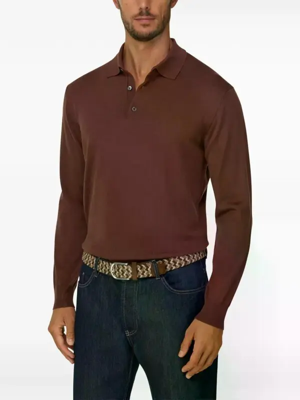 Boggi Milano Knitted Polo Shirt In Merino Extrafine