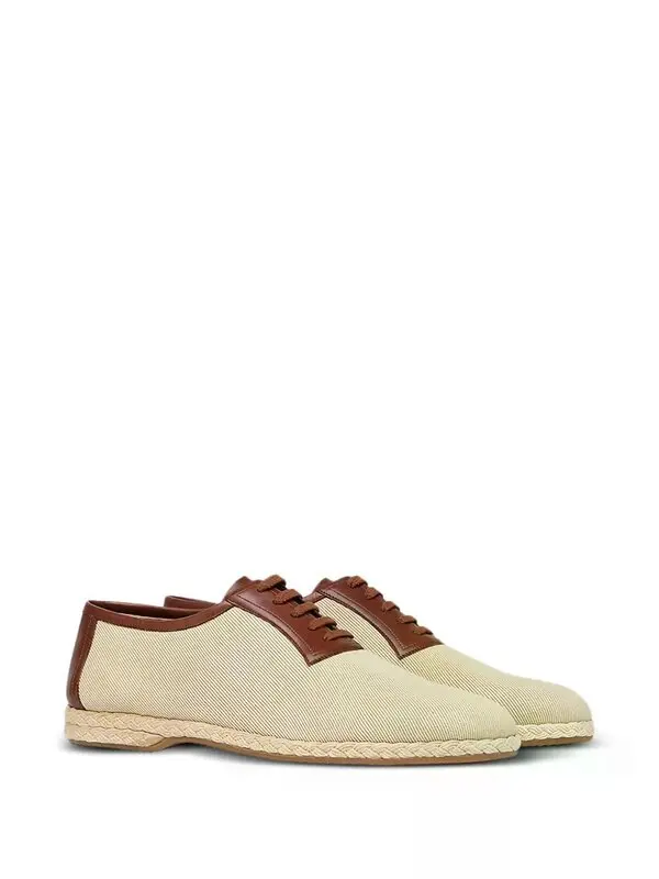 FERRAGAMO Bosco Canvas Oxford Shoes