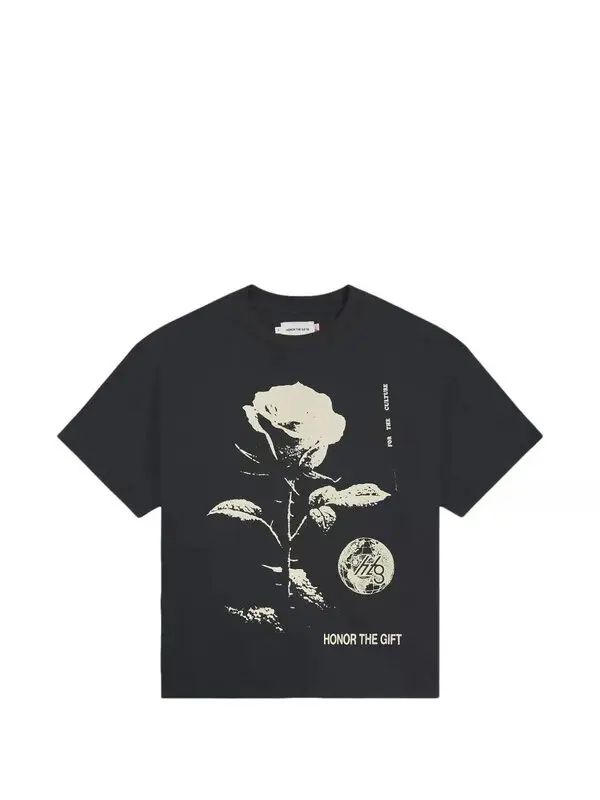 HONOR THE GIFT Rose From Concrete T-shirt - Black