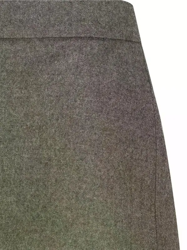 Max Mara Short Felted Wool Skirt Brown