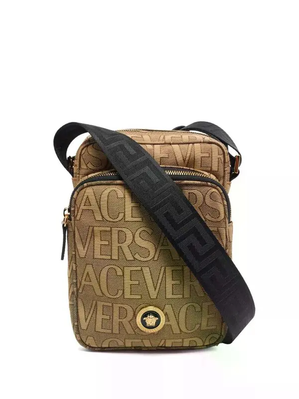 Versace Logo-pattern Messenger Bag
