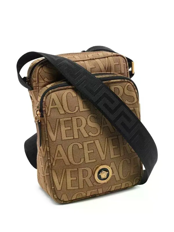 Versace Logo-pattern Messenger Bag