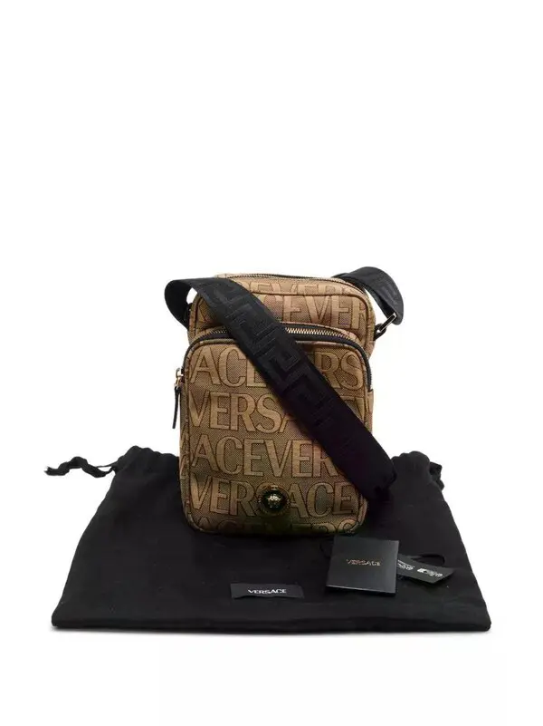 Versace Logo-pattern Messenger Bag