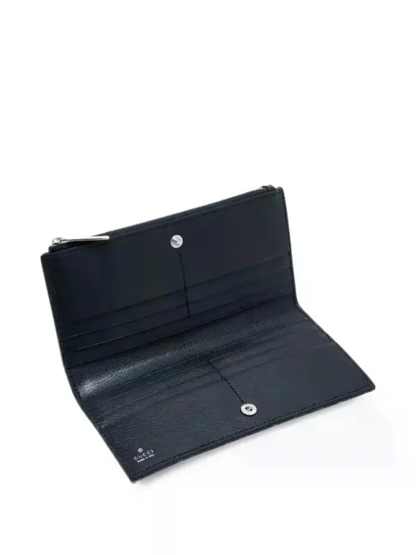 Gucci Long Wallet With Plaque - Blue