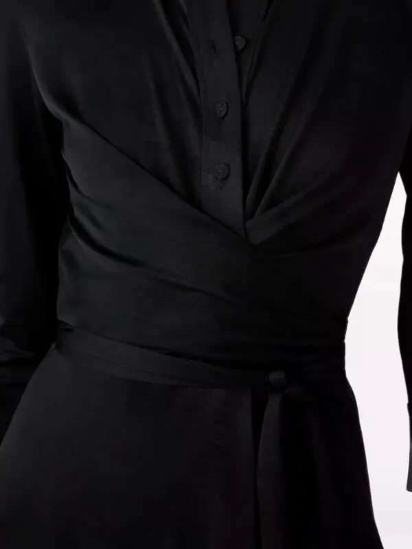 Diane Von Furstenberg Sana Belted Wrap-style Midi Dress - Black