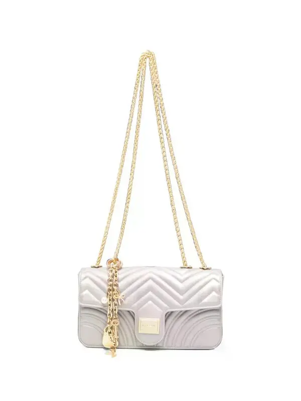 MARC ELLIS Flat Halo Chevron-quilted Crossbody Bag - Grey