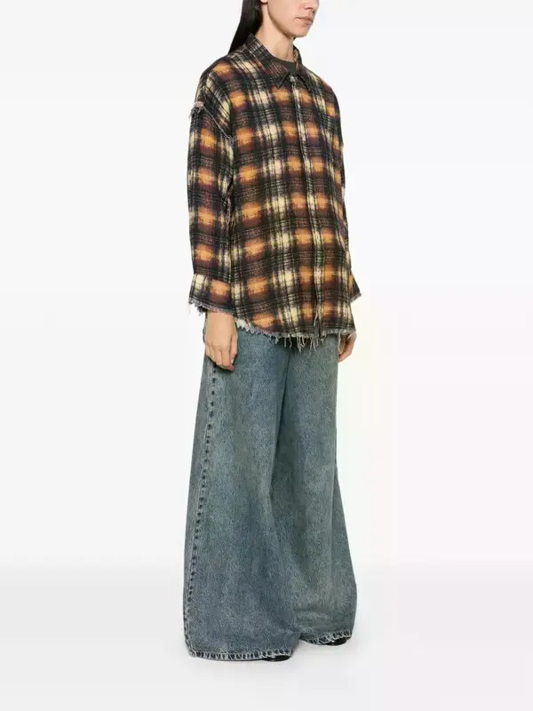R13 Distressed Plaid Shirt