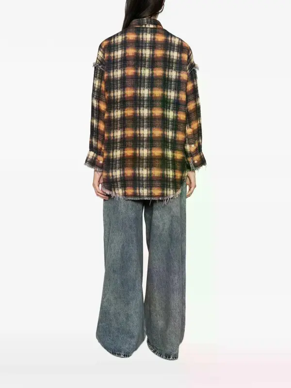 R13 Distressed Plaid Shirt