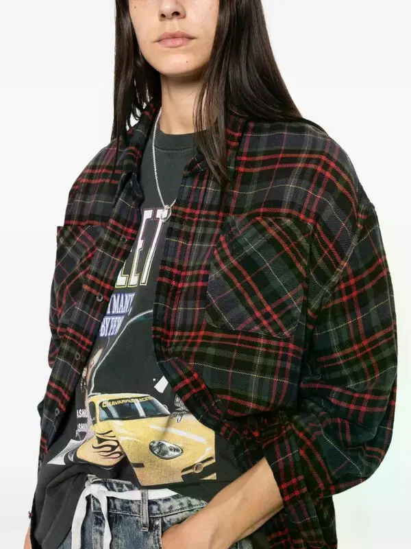 R13 Plaid-check Oversized Shirt