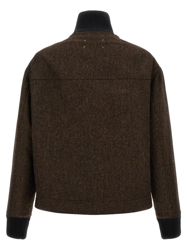 MAISON MARGIELA Wool Bomber Jacket - Brown