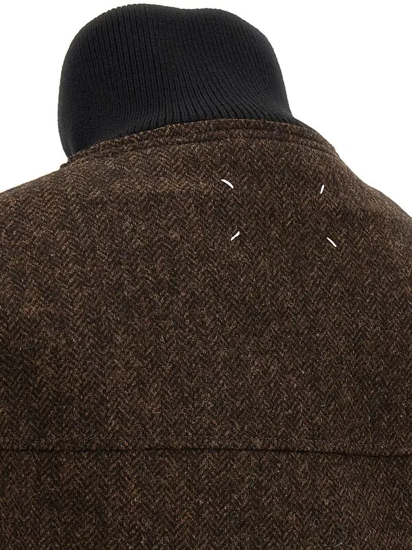 MAISON MARGIELA Wool Bomber Jacket - Brown