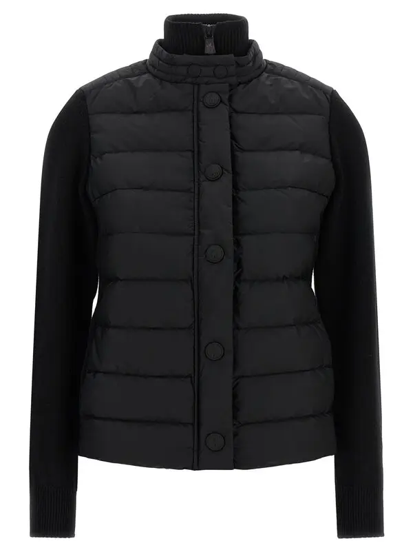 Moncler Padded Cardigan - Black