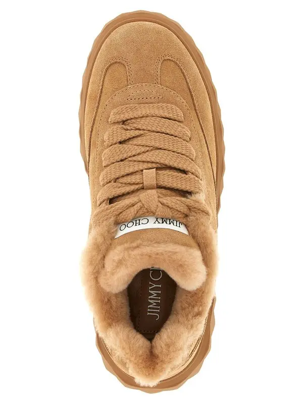 JIMMY CHOO Diamond Maxi Retro' Sneakers - Cream
