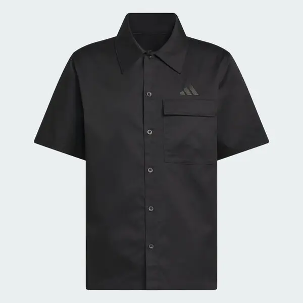 Adidas Workwear 3 Bar Henley Shirt - Black