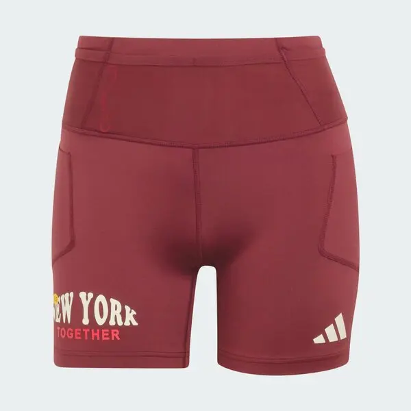 Adidas Adizero Nyc Running Short Leggings Xs 5 - Shadow Red