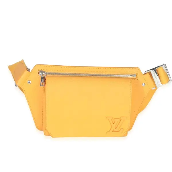 LOUIS VUITTON Safran Calfskin Aerogram Takeoff Slingbag - Yellow