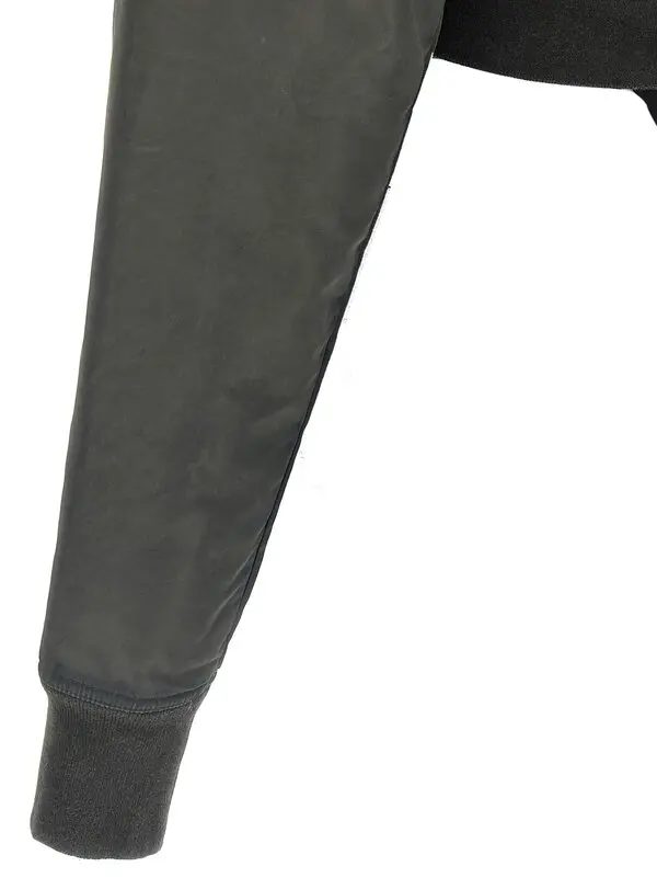 Rick Owens Hooded Cropped Flight' Bomber Jacket - Gray