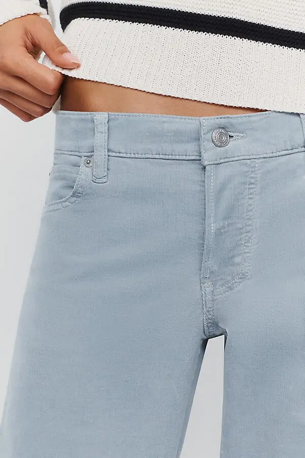 FRAME The Gray Corduroy Low-rise Wide-leg Jeans