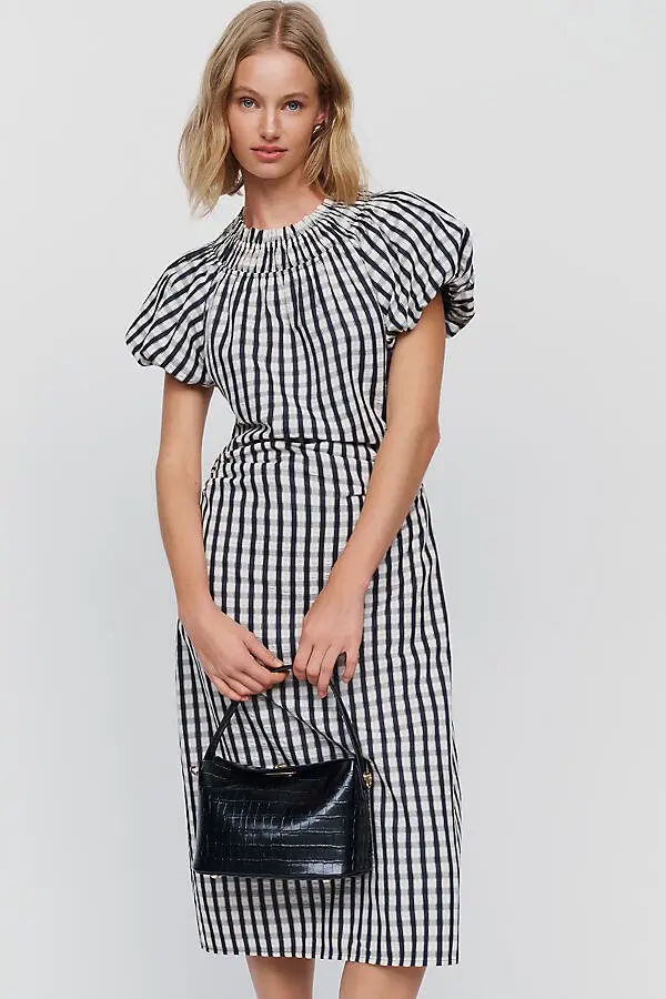 English Factory Puff Sleeve Midi Dress