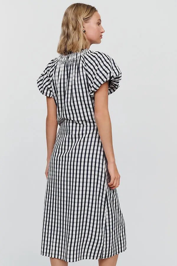 English Factory Puff Sleeve Midi Dress