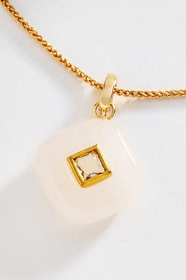 Anthropologie Organic Stone Charm - Clear