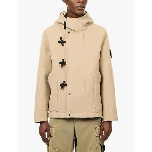 Stone Island Melton Wool-blend Duffle Coat