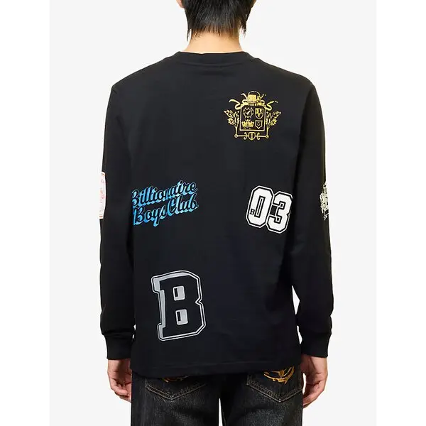 BILLIONAIRE BOYS CLUB Multi Graphic Long-sleeve Cotton T-shirt