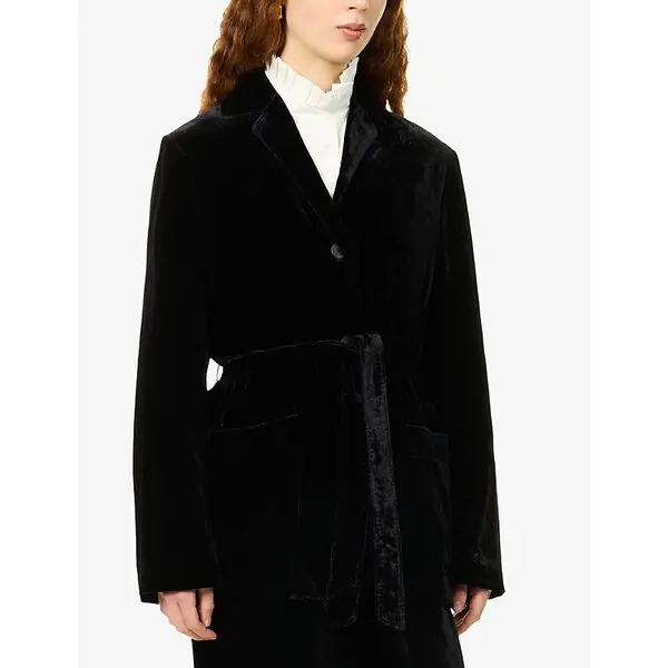 Max Mara Belted Velvet Jacket