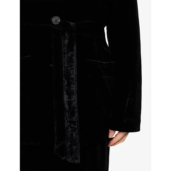 Max Mara Belted Velvet Jacket