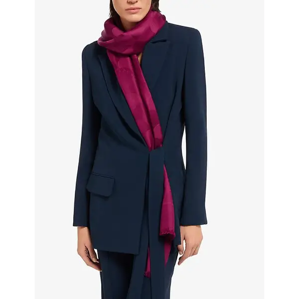 BVLGARI Calla Maxi Silk And Wool Stole