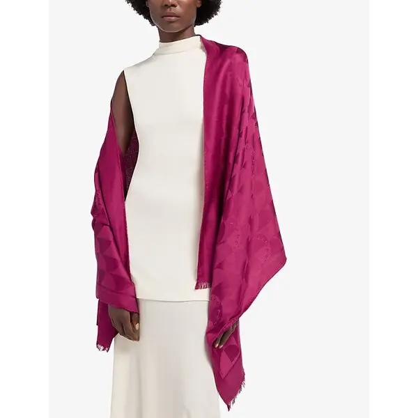 BVLGARI Calla Maxi Silk And Wool Stole