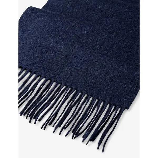 HACKETT  Fringed-trim Cashmere Scarf