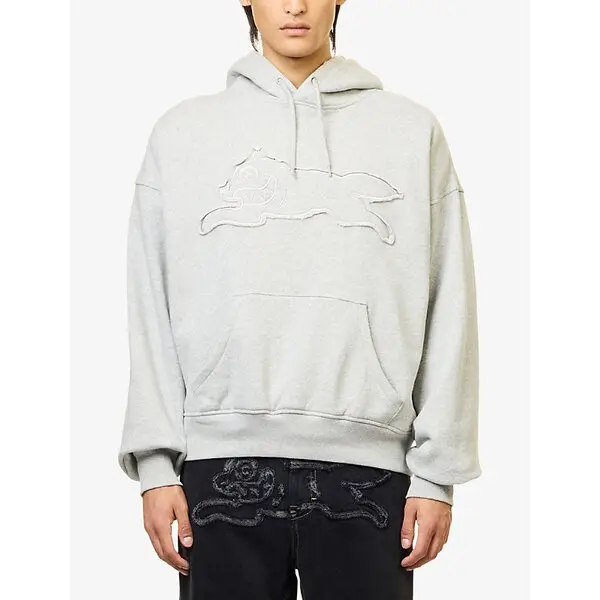 ICECREAM Applique Running Dog Cotton Hoodie