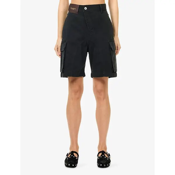 JW Anderson Twist Patch-pocket Cotton Shorts
