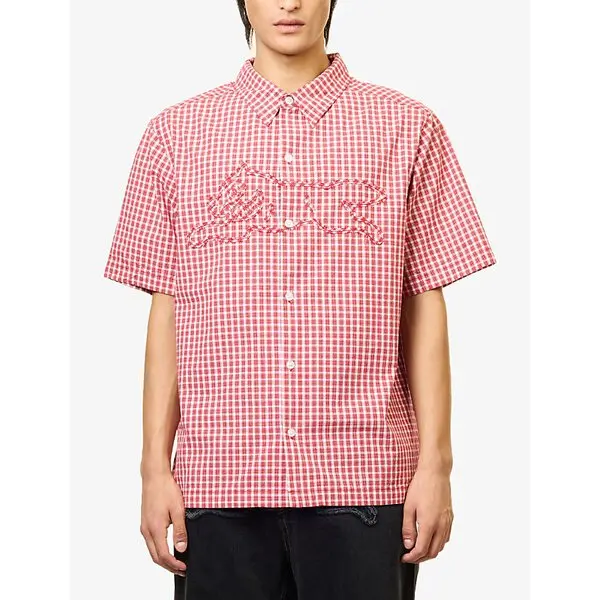 ICECREAM Running Dog Check Cotton Shirt