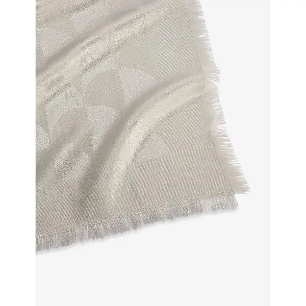 BVLGARI Maxi Calla Metallic Silk And Wool Scarf