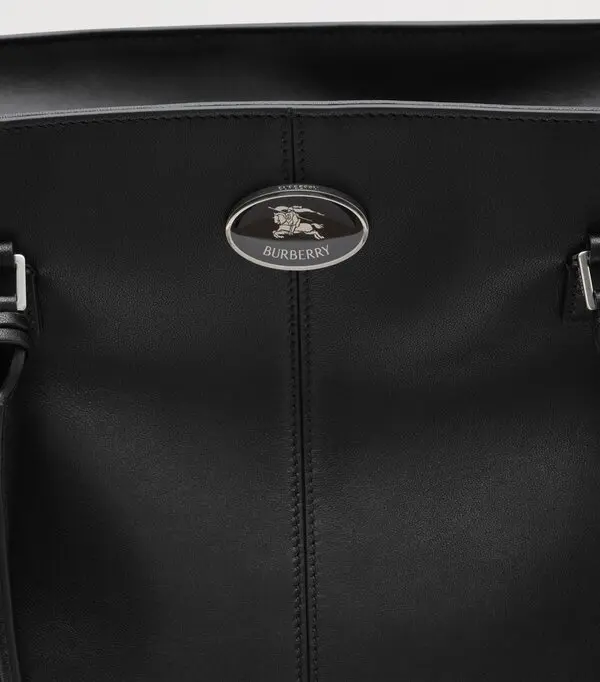 Burberry Leather Knight Stamp Tote Bag