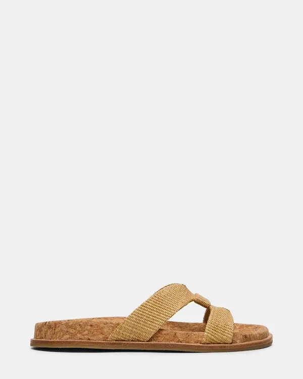 Steve Madden Marilu Cork Mule Sandals - Raffia