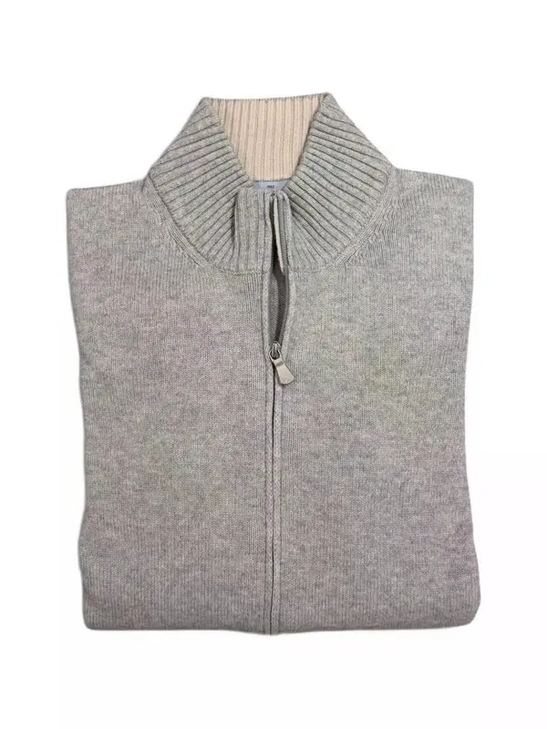 GRAN SASSO Zip-up Ribbed-collar Sweater