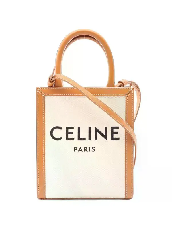 Celine 2010s Mini Vertical Cabas Logo-print Tote Bag