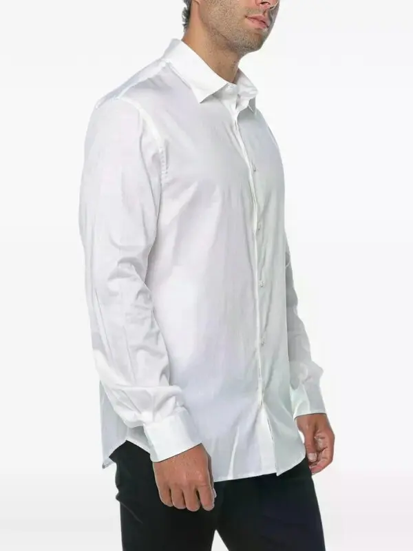 Emporio Armani Logo-embroidered Collar Shirt