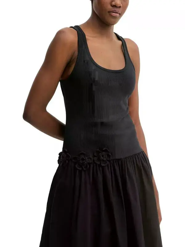 Stine Goya Flower-appliqué Sleeveless Midi Dress