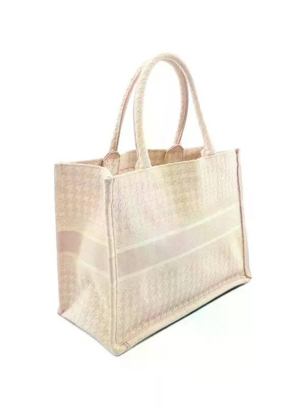 Dior 2000s Medium Book Tote Houndstooth Tote Bag