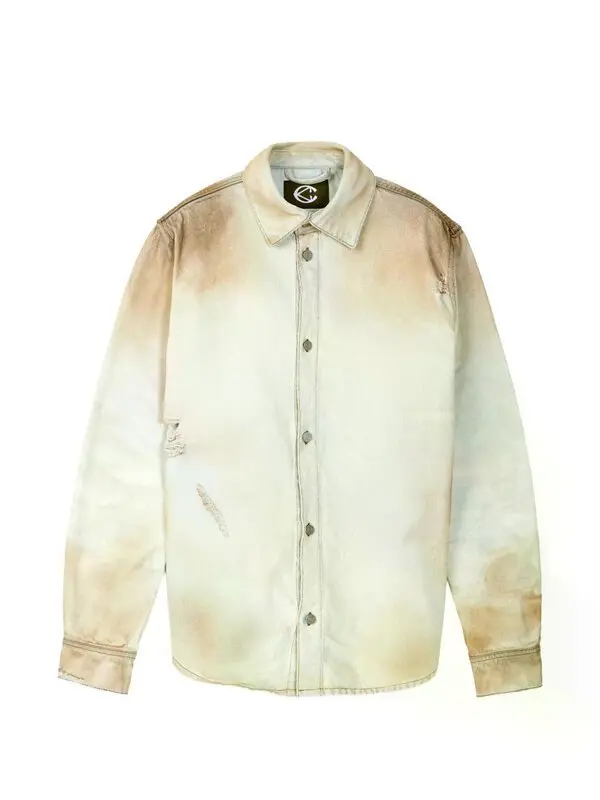 Camper Distressed Denim Shirt - Neutrals